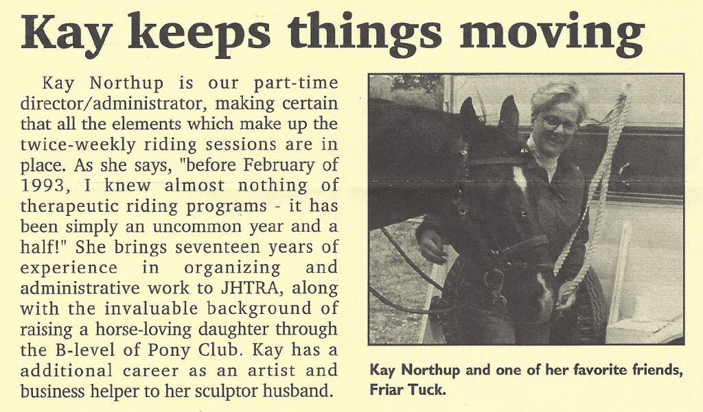 KAY NORTHUP BECOMES JHTR'S 1ST EXECUTIVE DIRECTOR - Jackson Hole ...